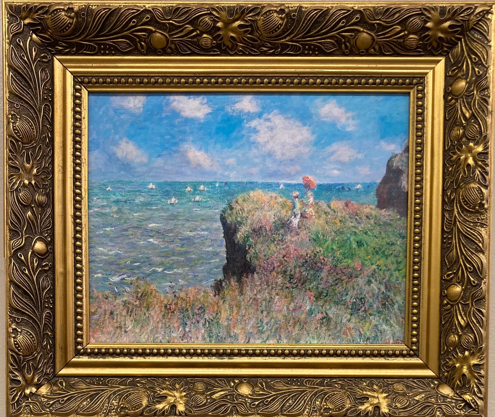 Claude Monet "cliff Walk at Pourville 1882" FRAMED Art Masters ...