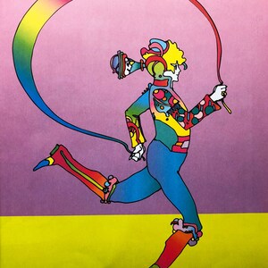 Peter Max "runner With Rainbow & Hippie Angel" CUSTOM FRAMED Print - Etsy
