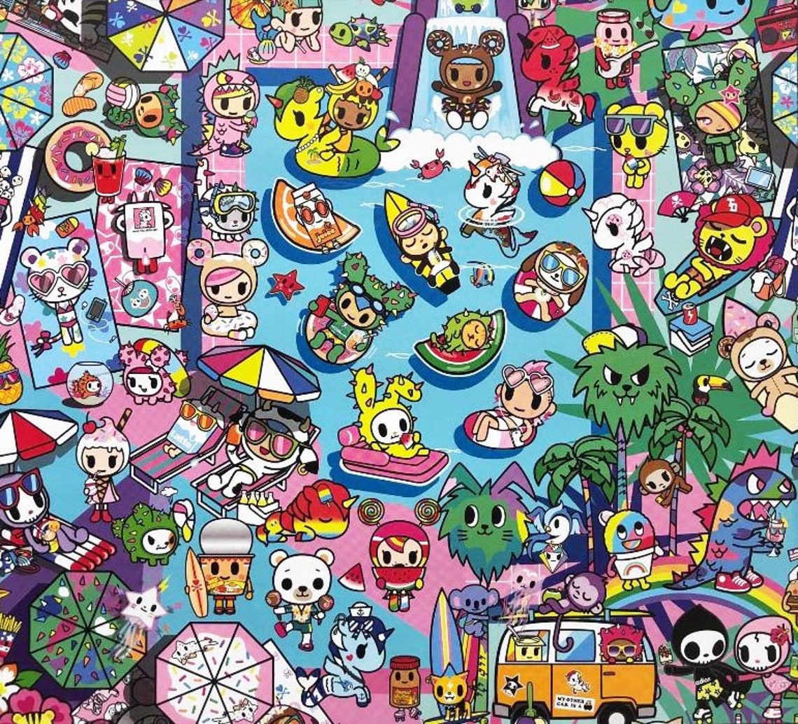Tokidoki waterpark FRAMED ART - Etsy