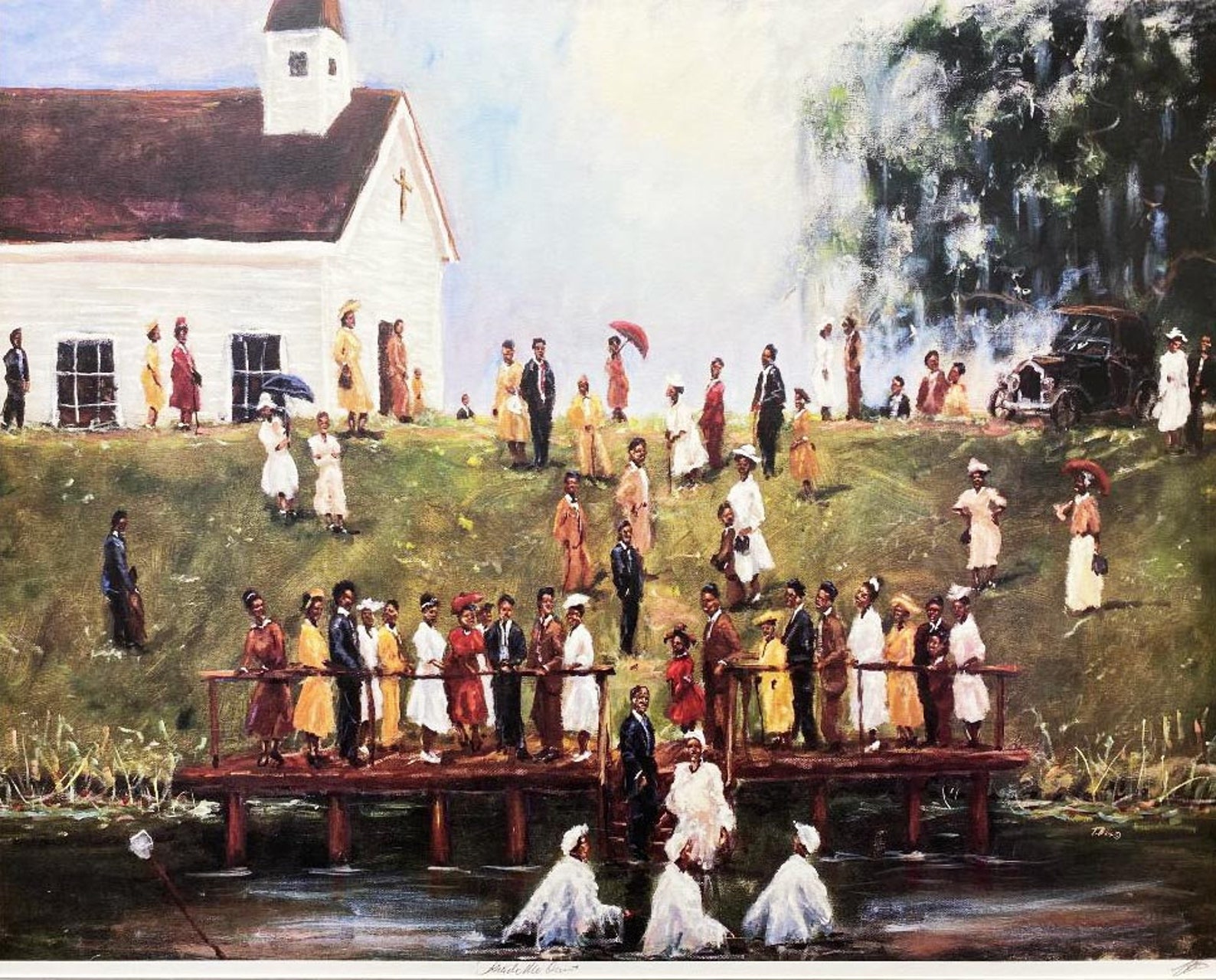 Ted Ellis "guide Me Over" Hand Signed FRAMED African American Art - Etsy