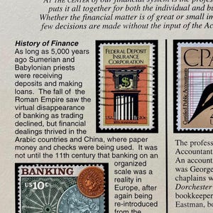 Stamps "accountant" Framed Stamp Art - Etsy