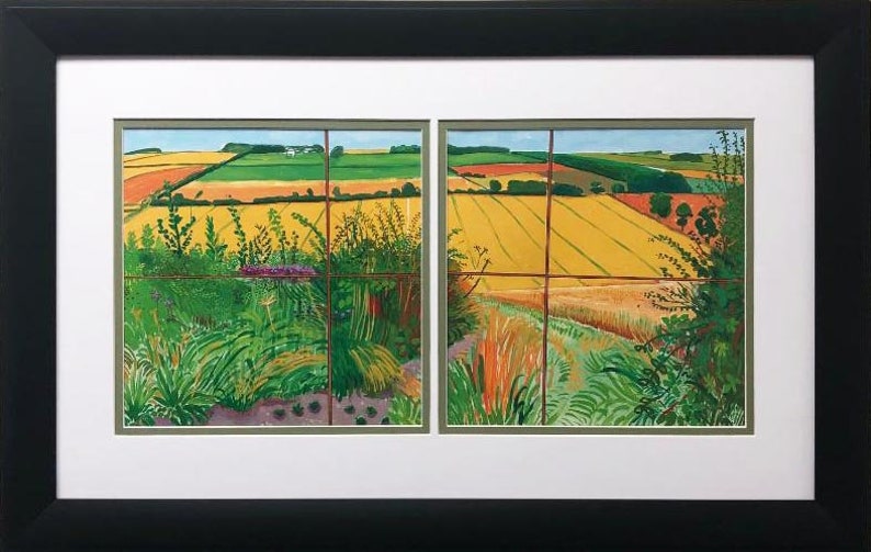David Hockney "the Road to Thwing" Custom Framed Art - Book Folio ...