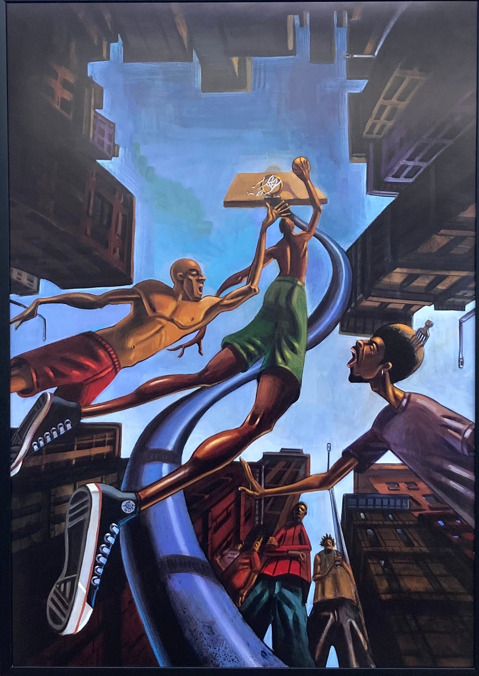 Justin Bua "rising" Plate Signed Custom FRAMED African American Art ...