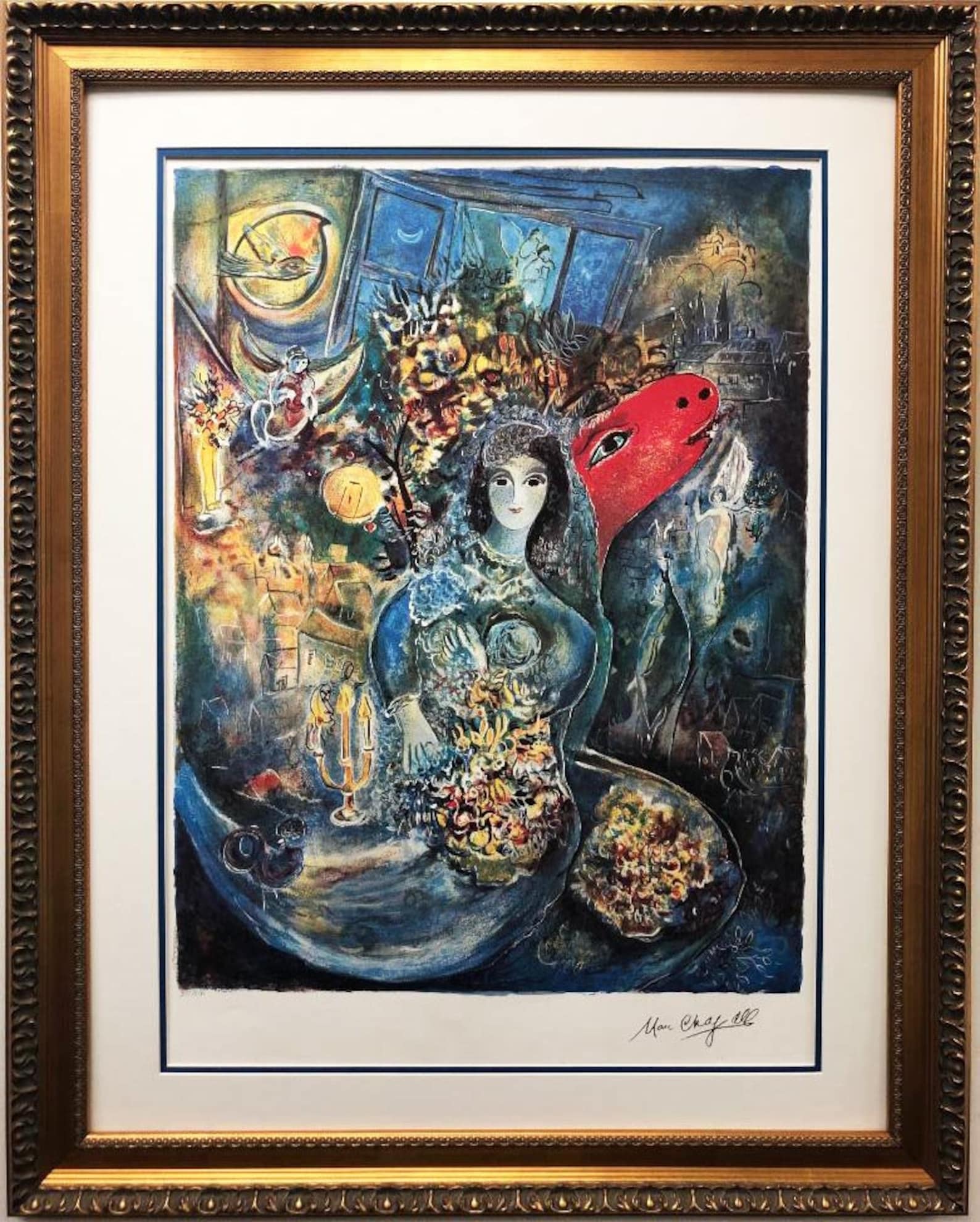 Marc Chagall Bella Custom Framed Art Limited | Etsy