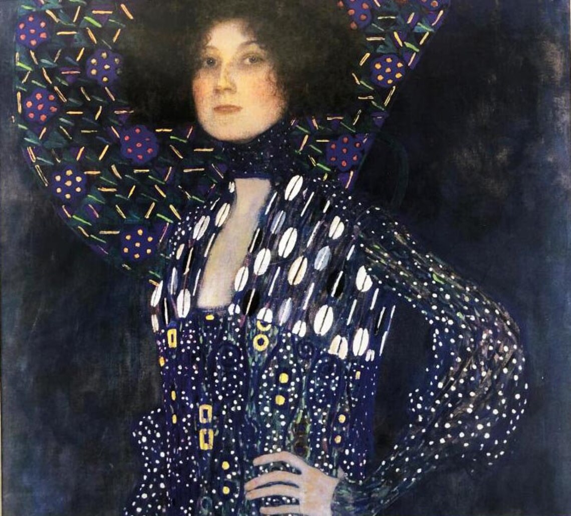Gustav Klimt "portrait of Emile Floge" (detail) CUSTOM FRAMED ART - Etsy