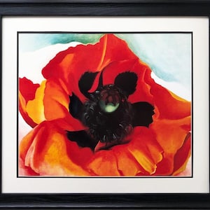 Georgia O'keeffe "poppy" Custom Framed Art - Etsy