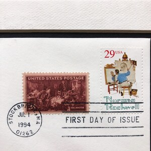 Norman Rockwell tribute to Babe Ruth First Day Issue Stamp Baseball ...