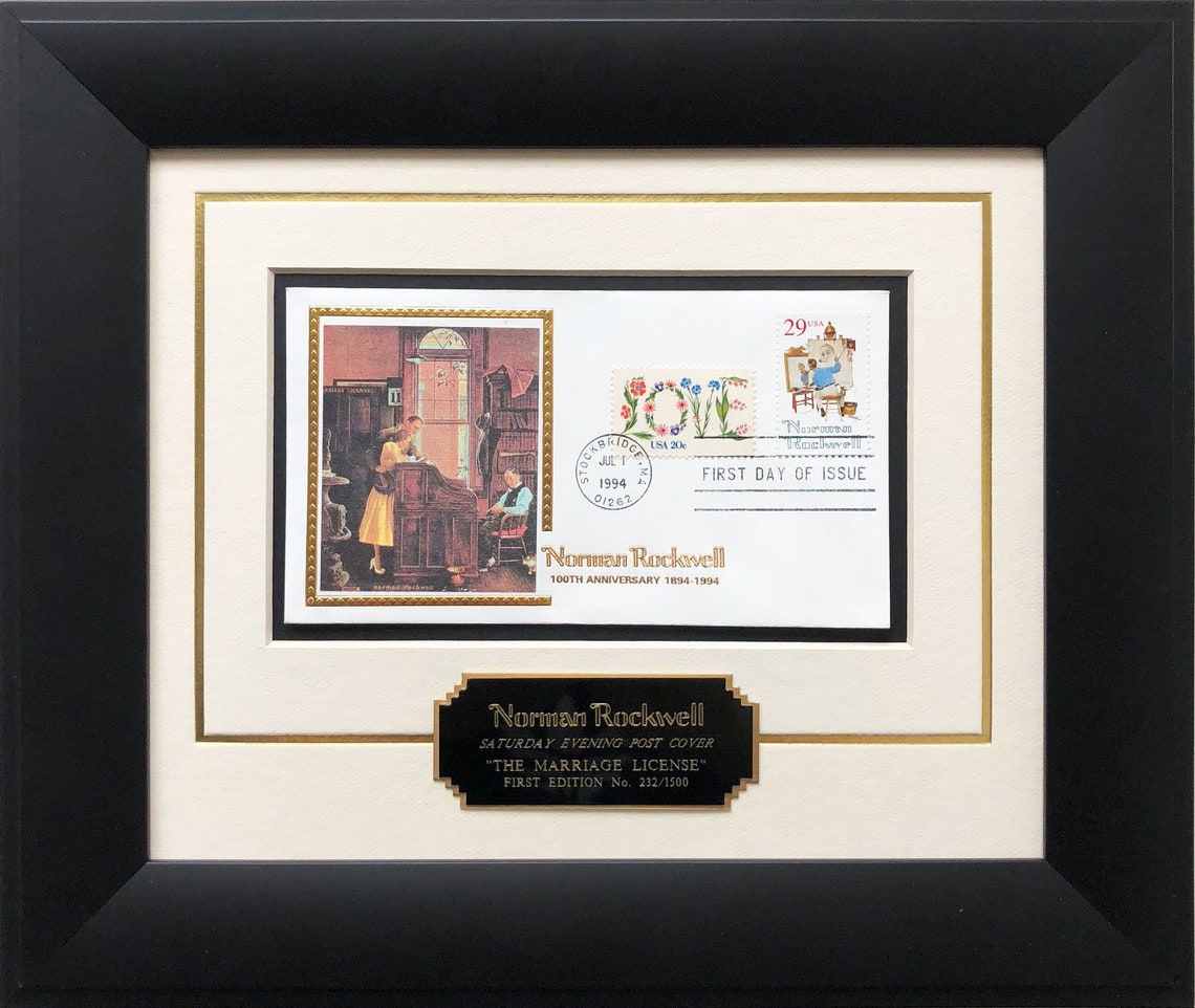 Norman Rockwell The Marriage License First Day | Etsy