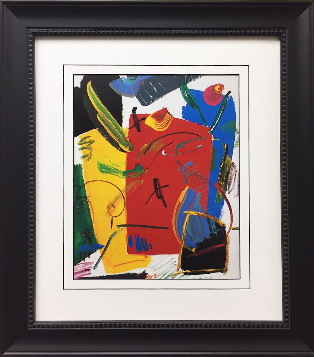 Peter Max "abstract Suite V - Vase of Flowers Iii" New CUSTOM FRAMED ...