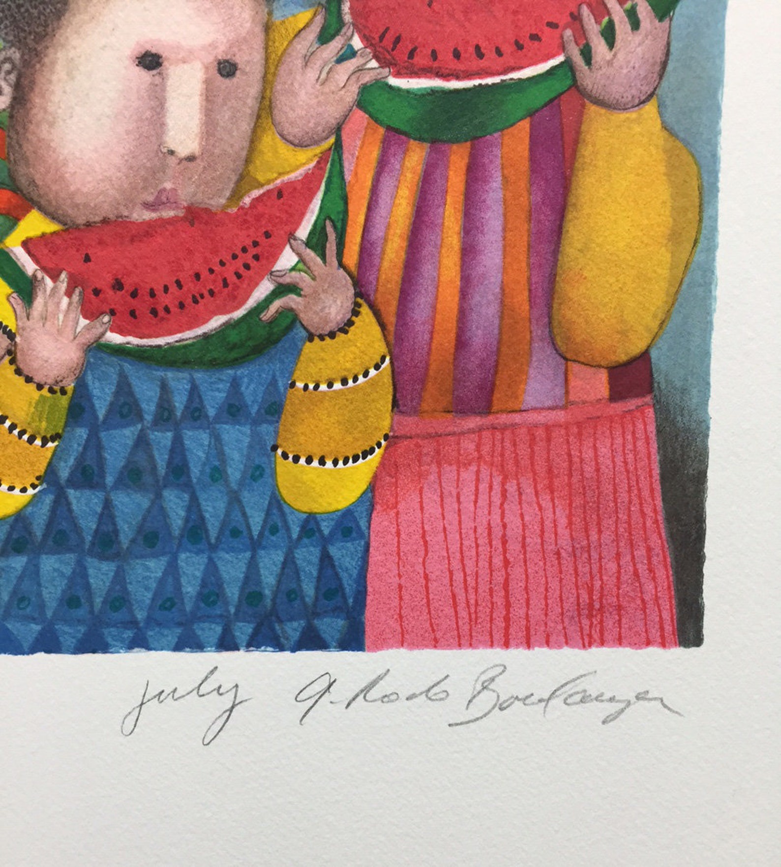 G. Boulanger "july" 2000 Millenium Calendar HAND SIGNED Numbered Litho ...