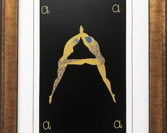 Erte Classic Art Deco Print, Alphabet Series d, Original Vintage Art ...
