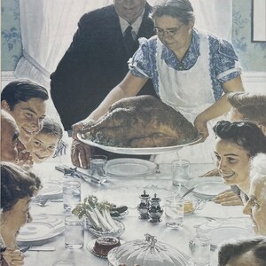 Norman Rockwell "freedom From Want" CUSTOM FRAMED Art Print Americana ...