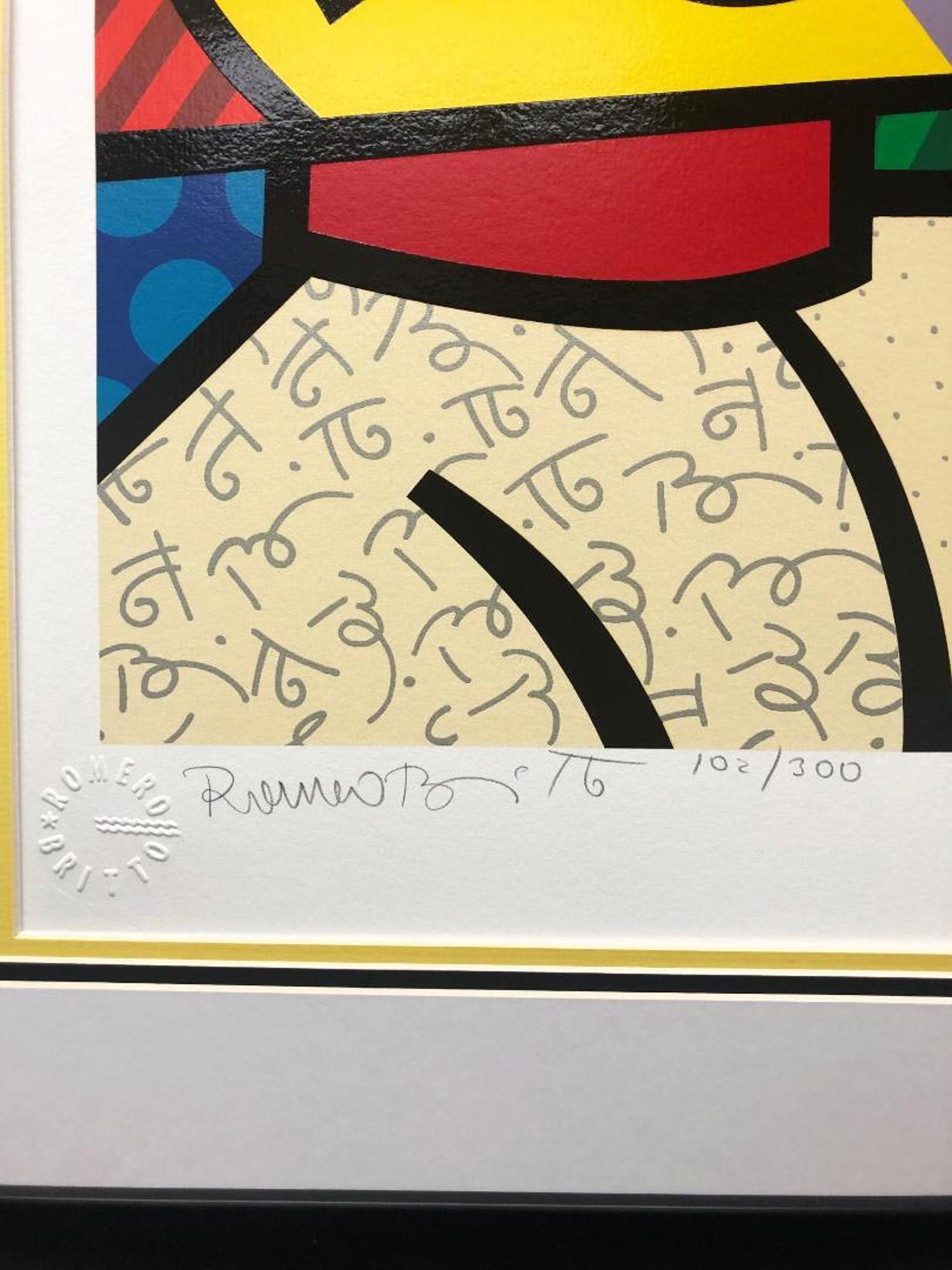Romero Britto "tennis Suite-boy" Hand Signed & # CUSTOM FRAMED Pop Art ...