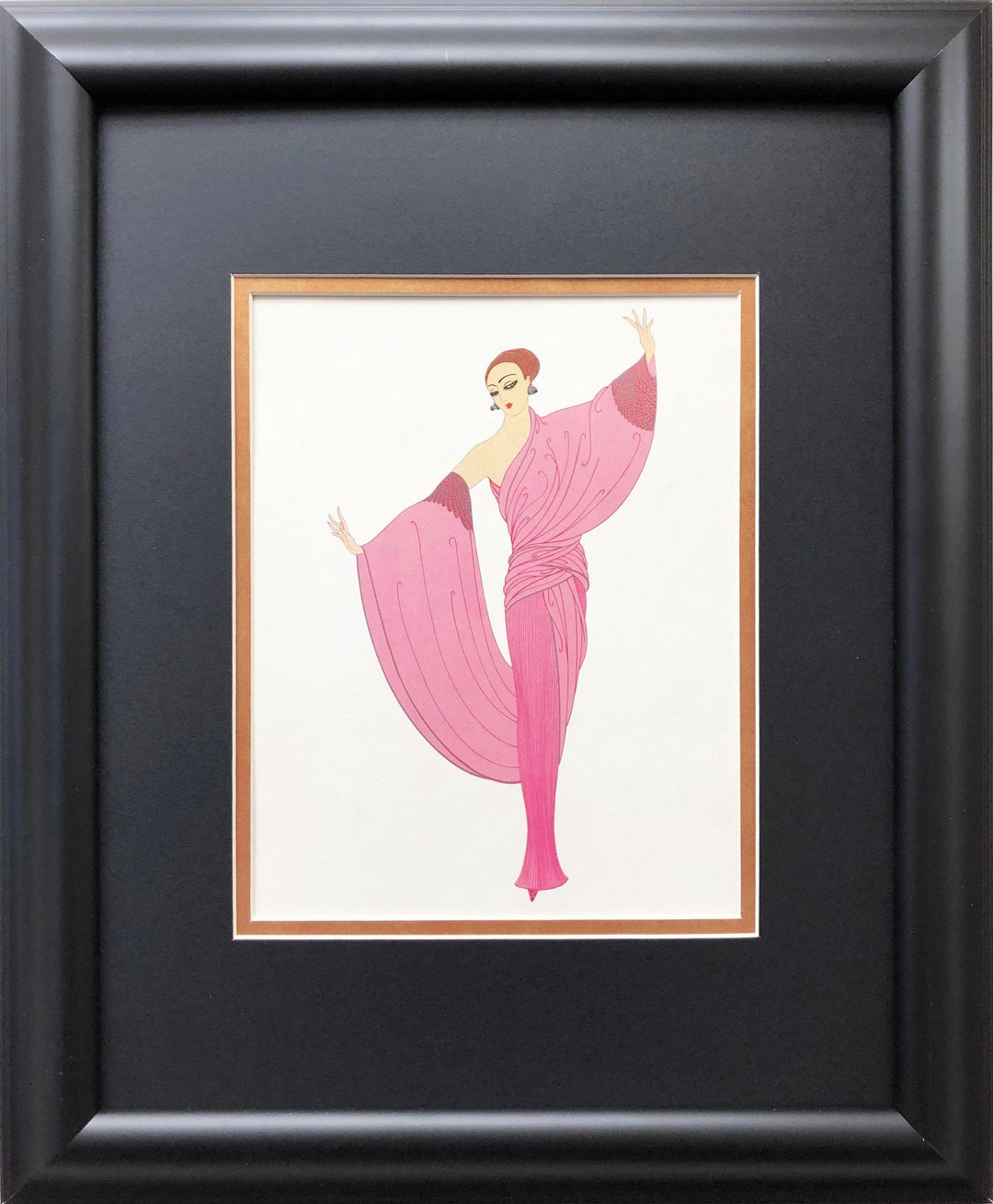 Erte "in the Evening" Newly CUSTOM FRAMED Print - Etsy