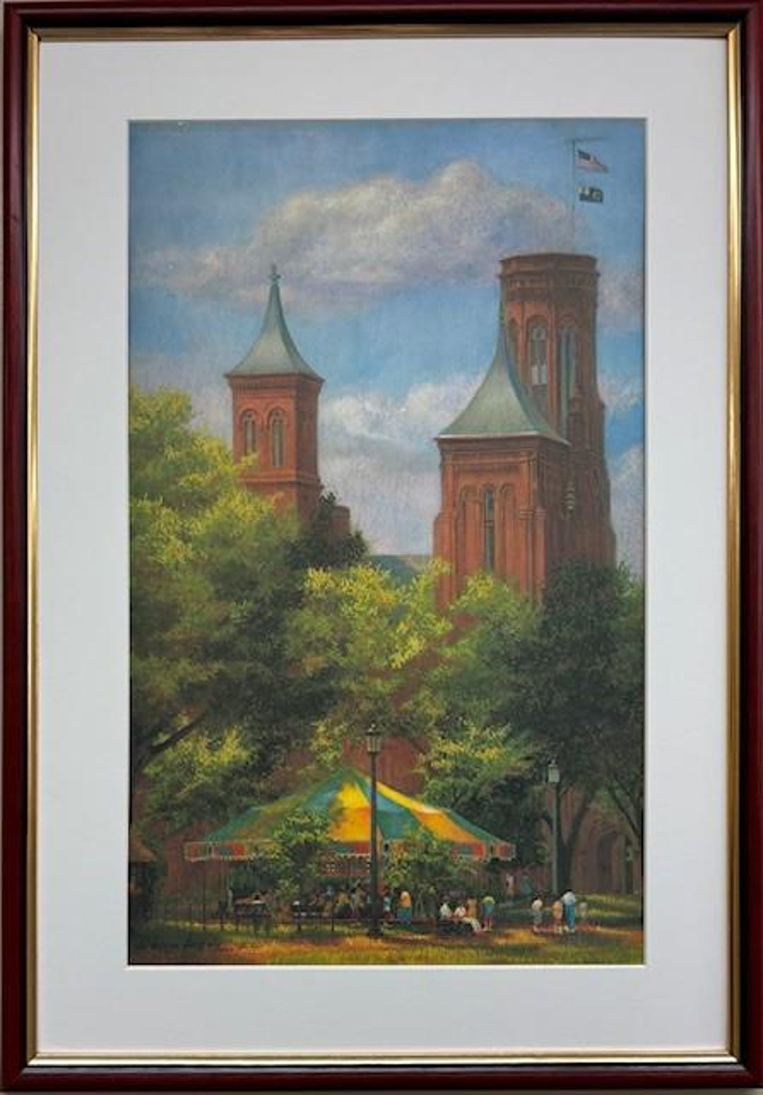 Barbara Hails "castle & Carousel" Hand Signed Framed Limited Edition ...