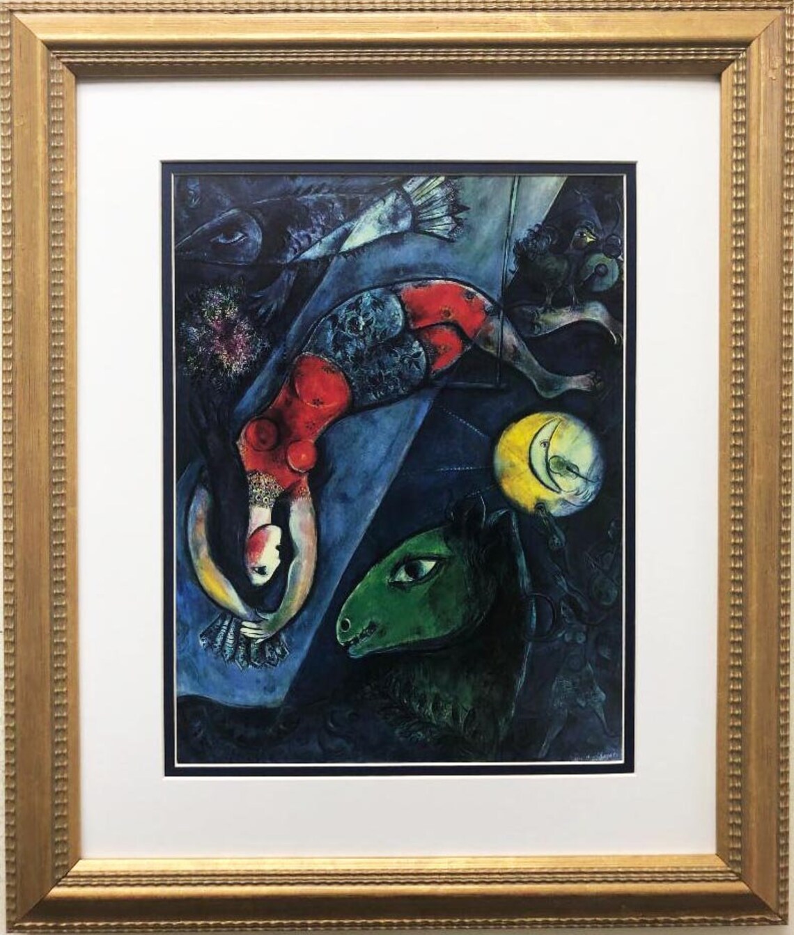 Marc Chagall The Blue Circus New Custom Framed Art Etsy