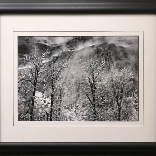 Ansel Adams oak Tree Snowstorm Custom Framed NEW | Etsy