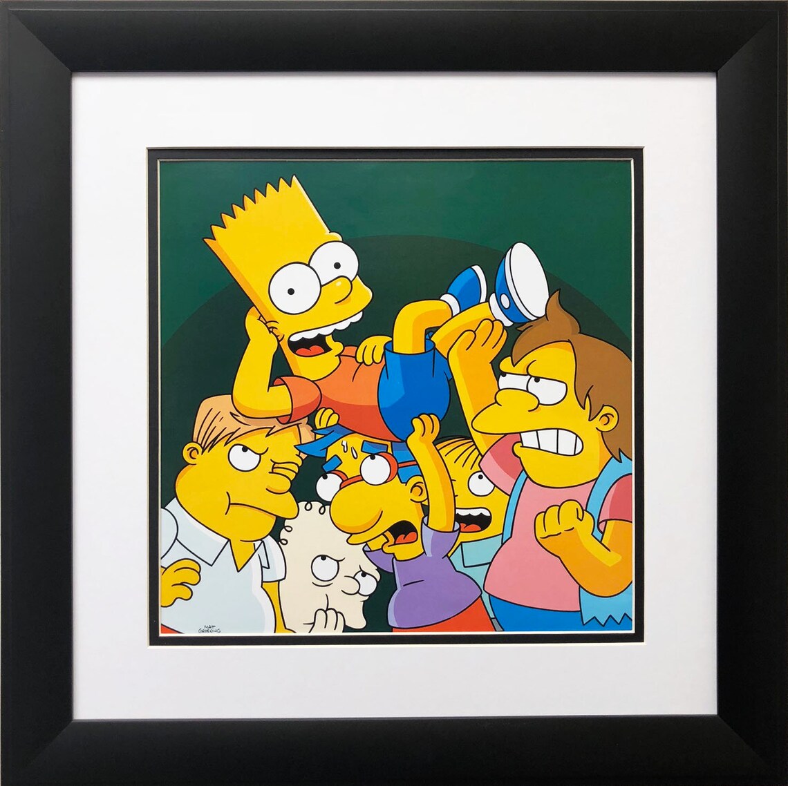 The Simpsons "bart Crowd Surfing" New Custom Framed Art Print - Etsy