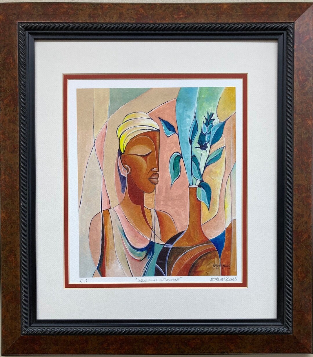 Nathaniel Barnes "blessing of Nature" Hand Signed & # Giclee on Paper FRAMED Black Art - Etsy