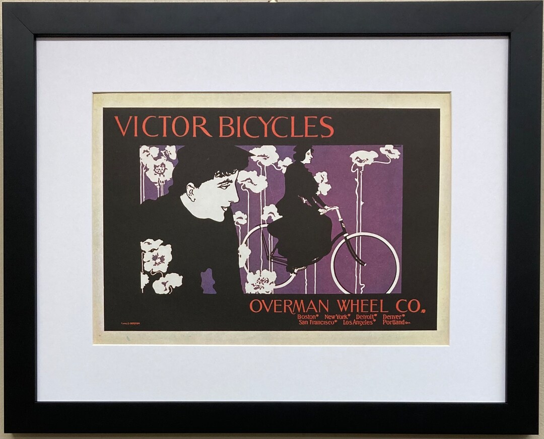 Vintage Bicycle Poster "victor Bicycles" (1896) Framed Art - Etsy
