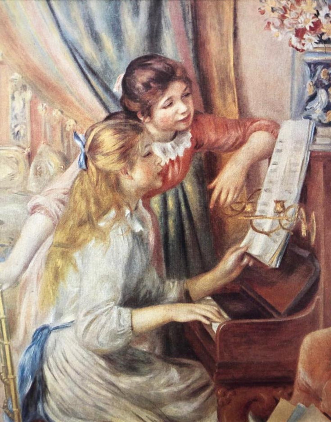 Pierre-Auguste Renoir Two Girls at the Piano | Etsy