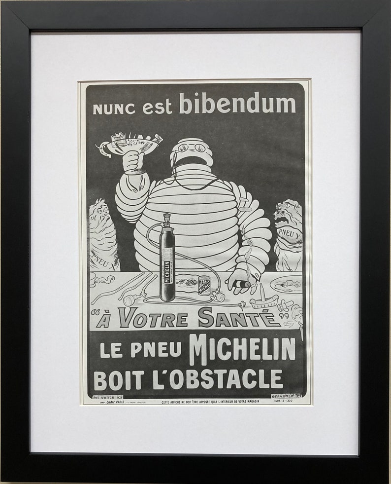 Vintage Bicycle Poster "michelin Tires" (1896) Framed Art - Etsy