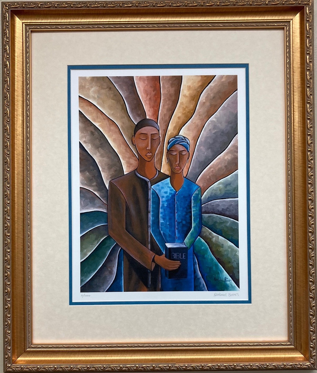 Nathaniel Barnes "spiritual Bonding" HS & # Giclee on Paper FRAMED ...