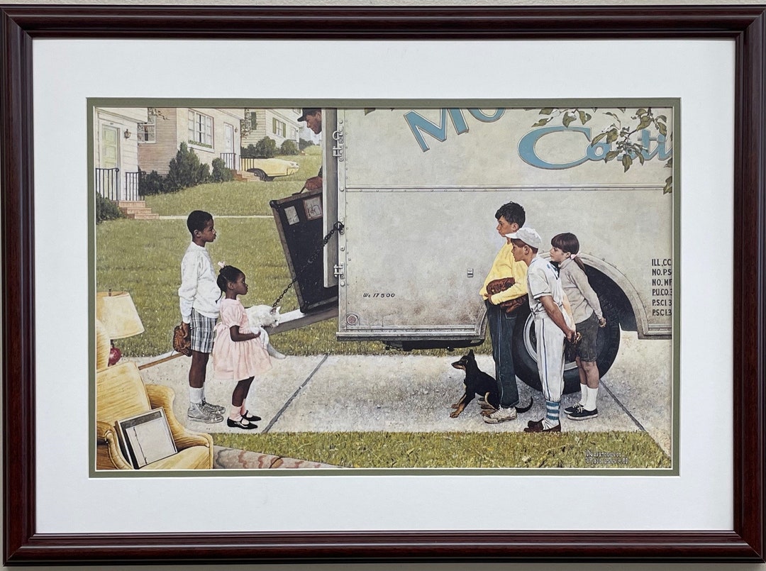 Norman Rockwell "new Kids in the Neighborhood" CUSTOM FRAMED Art - Etsy