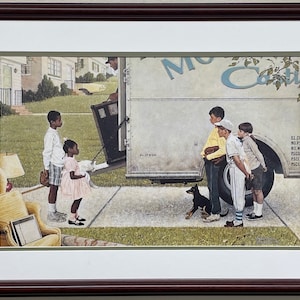 Norman Rockwell "new Kids in the Neighborhood" CUSTOM FRAMED Art - Etsy