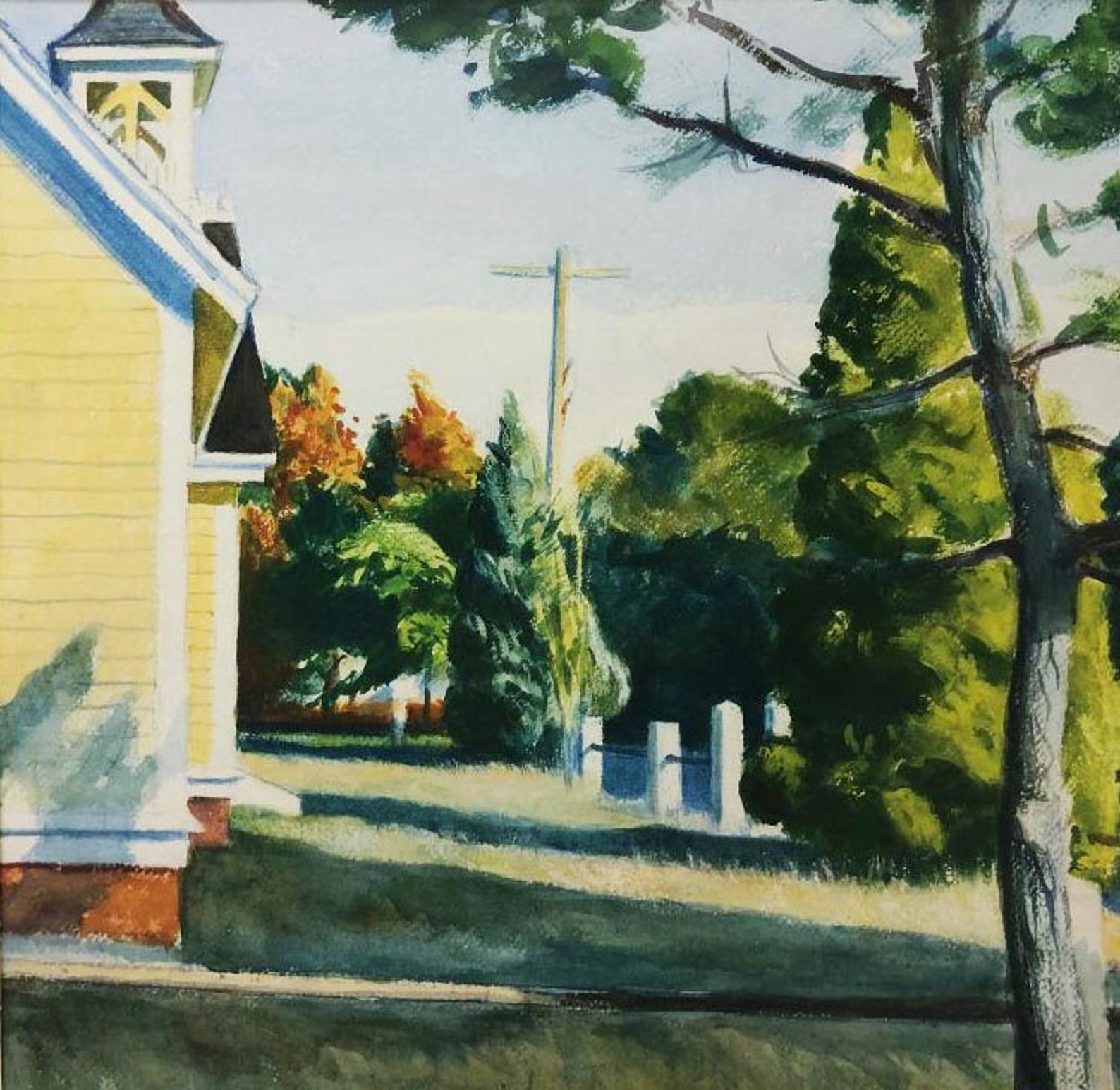 Edward Hopper church in Eastham detail New FRAMED Art - Etsy
