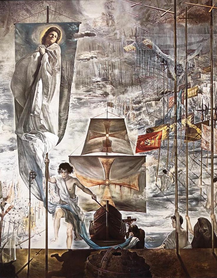 Salvador Dali "discovery of America by Columbus" FRAMED ART - Etsy