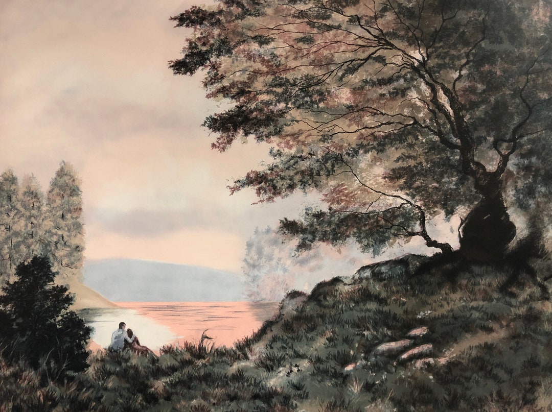 Paul Geygan "oak Tree Sunset" Signed Limited Edition Lithograph - Etsy