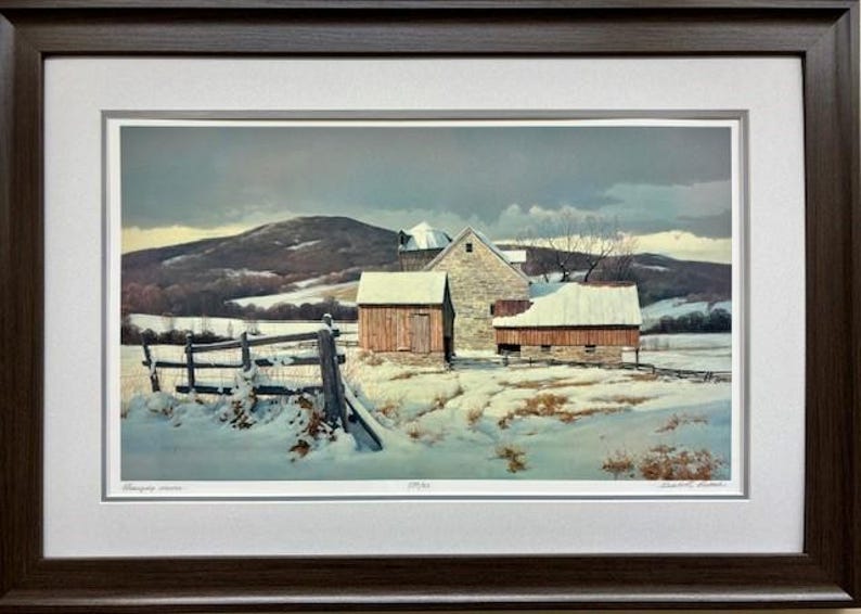 Gerald Lubeck Changing Seasons Arte de granja enmarcado de edición ...