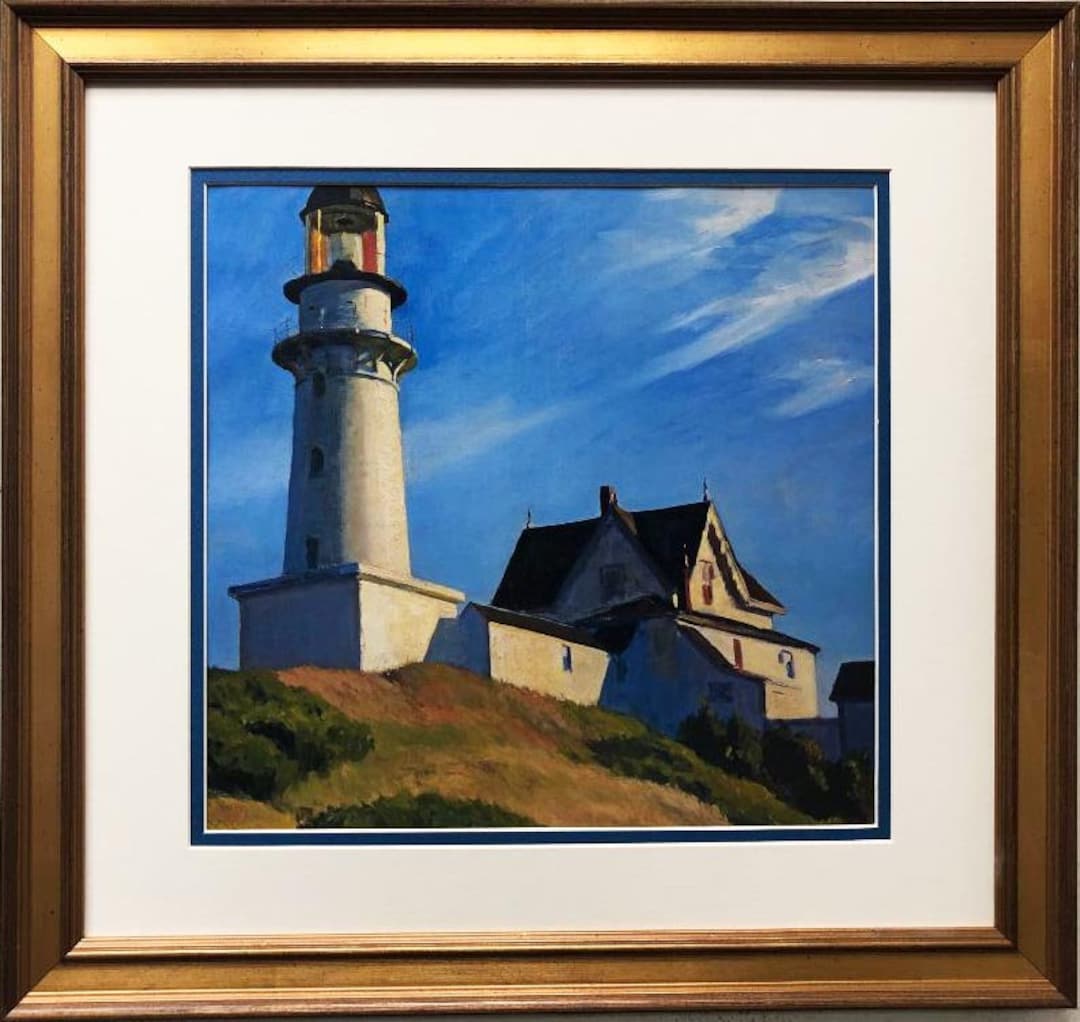Edward Hopper "the Lighthouse at Two Lights" New CUSTOM FRAMED Art - Etsy
