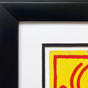 Keith Haring "untitled (red Dog on Yellow)" NEWLY CUSTOM FRAMED Art ...