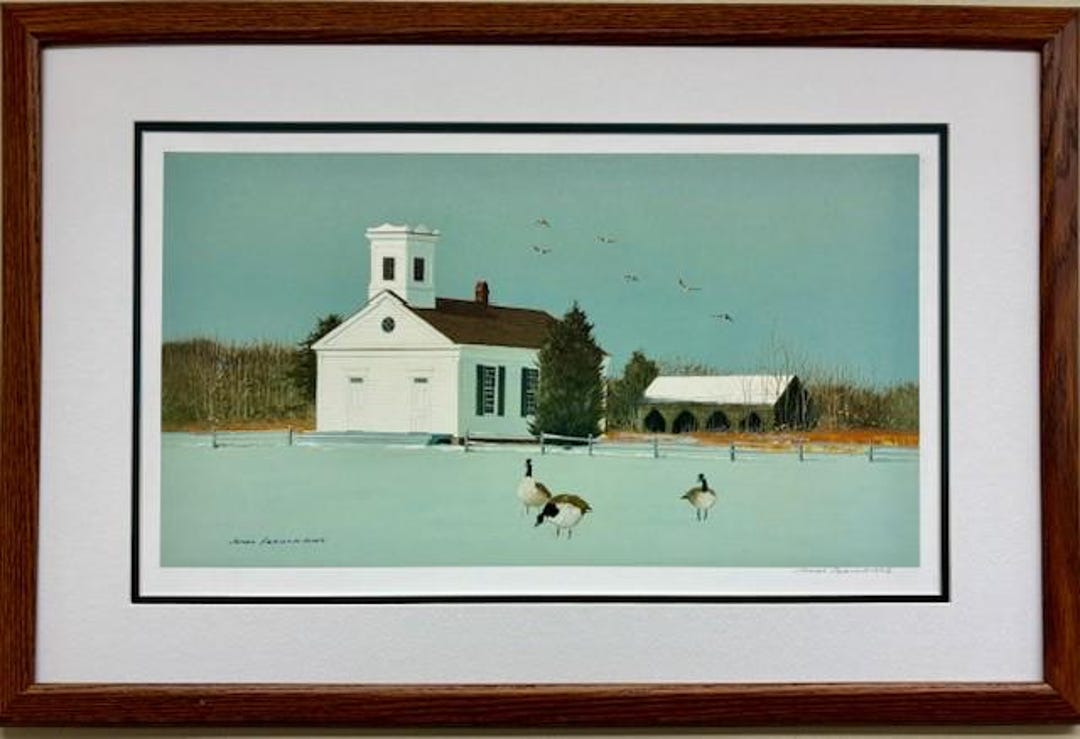 James Feriola "winter Tranquilty" Hand Signed Lithograph Custom Framed ...
