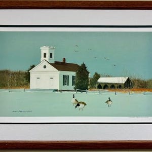 James Feriola "winter Tranquilty" Hand Signed Lithograph Custom Framed ...