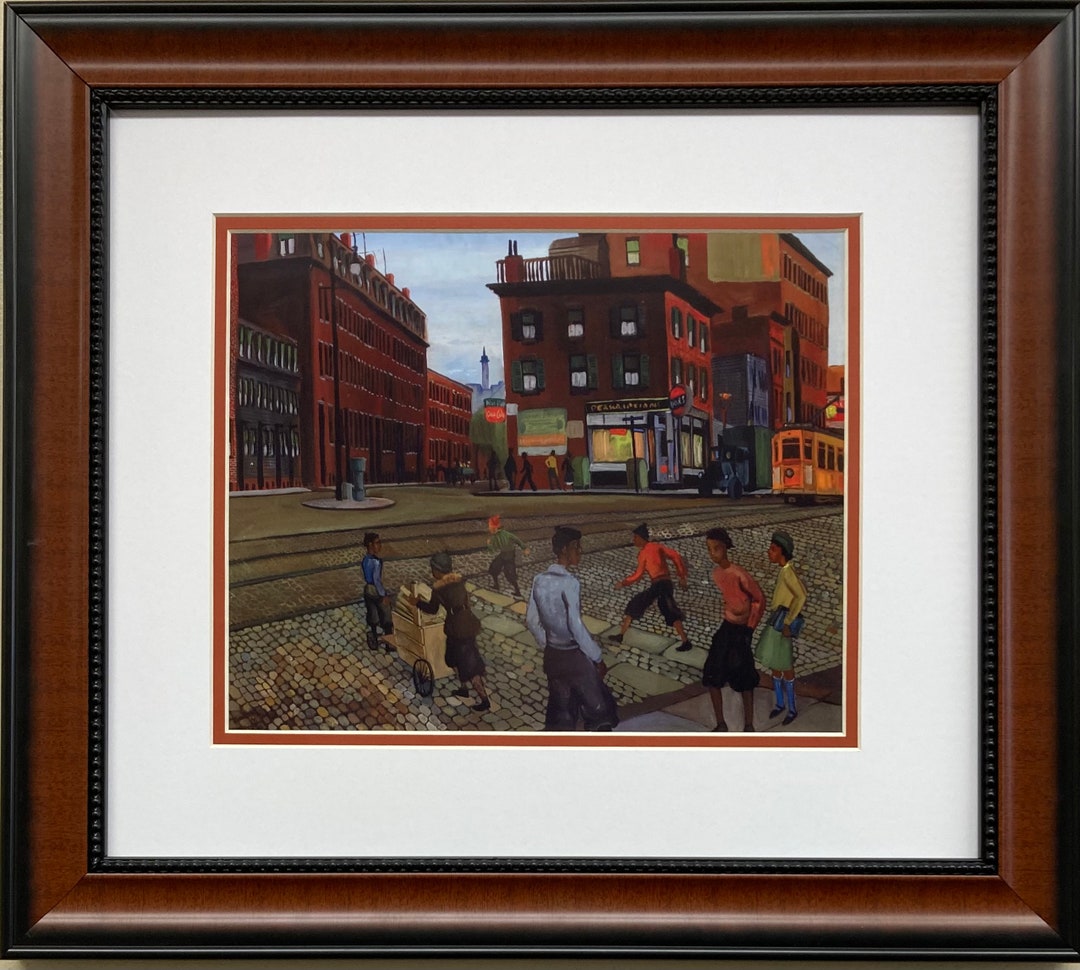 Allan Rohan Crite "douglass Square 1936" Custom Framed Black Art NEW ...