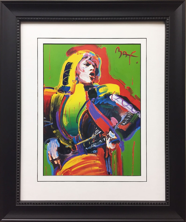Peter Max mick Jagger 1995 New CUSTOM FRAMED Print - Etsy