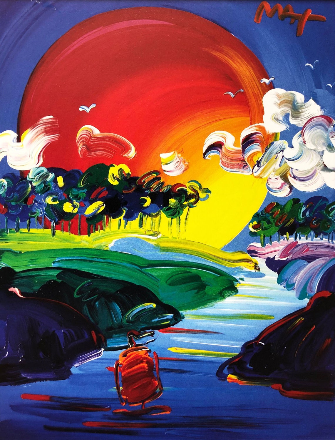 Peter Max "better World" CUSTOM FRAMED Print - Etsy