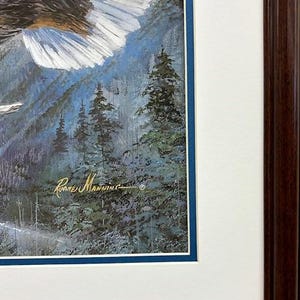 Ruane Manning "america's Pride" FRAMED Wildlife Art Eagle Soaring USA ...