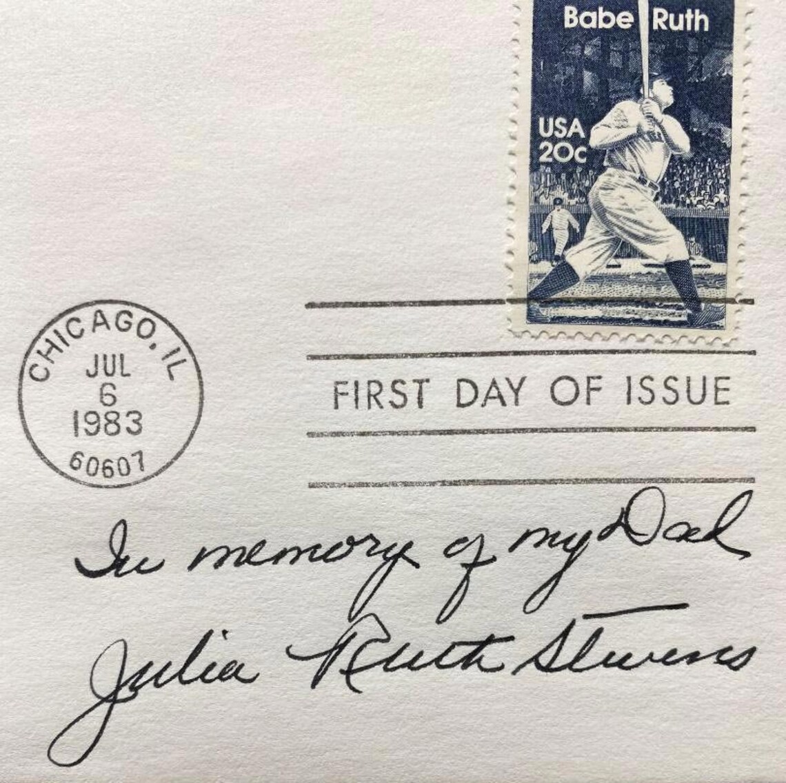 Limited Edition babe Ruth First Day Issue Stamp | Etsy