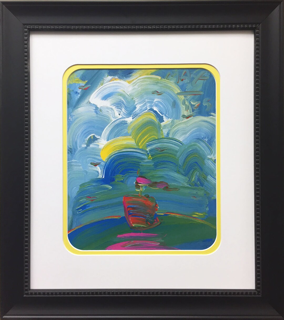 Peter Max "sailboat" CUSTOM FRAMED Print Art POP Psychedelic Neo ...