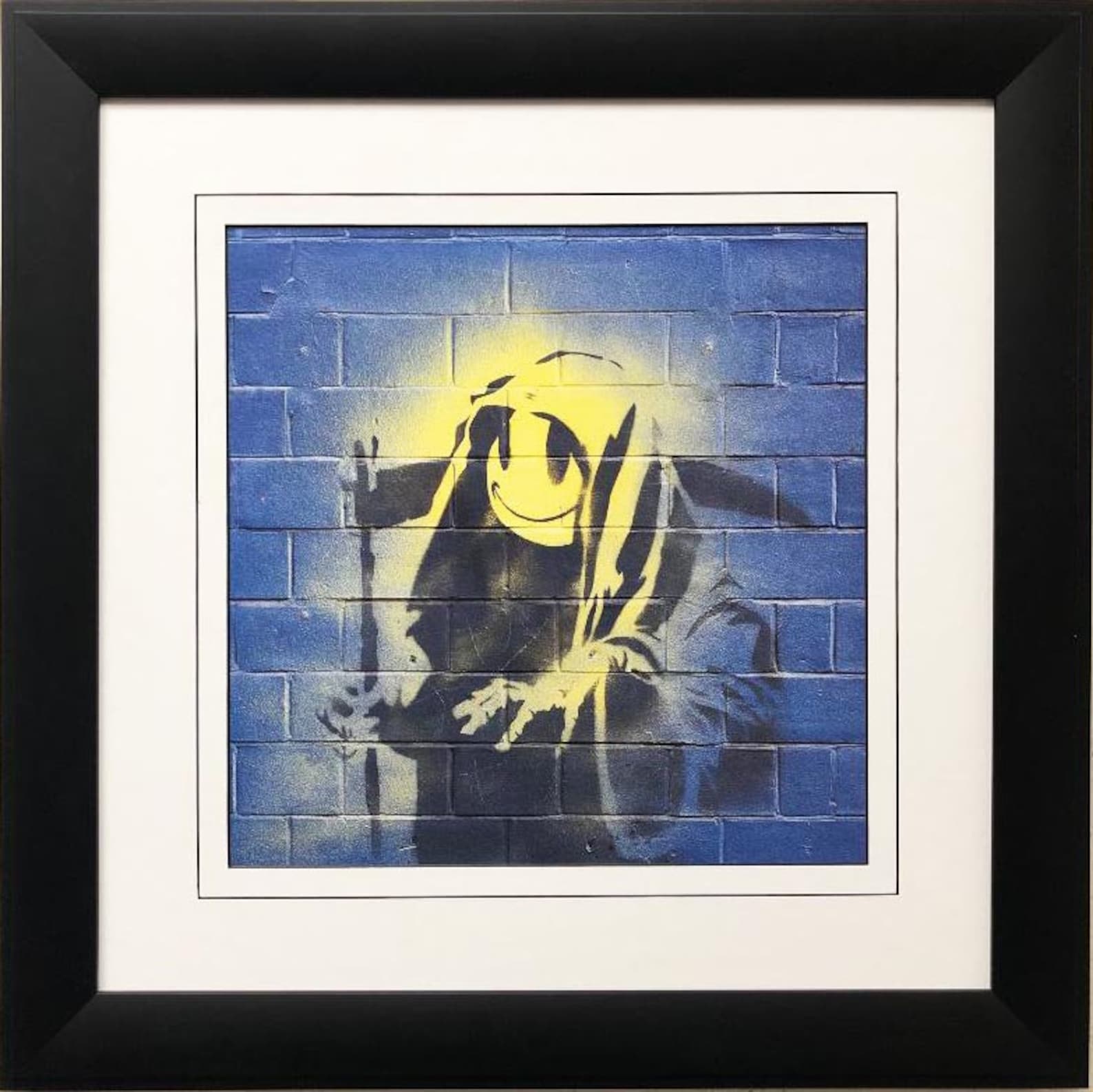 BANKSY Smiley Grim Reaper New FRAMED Art | Etsy