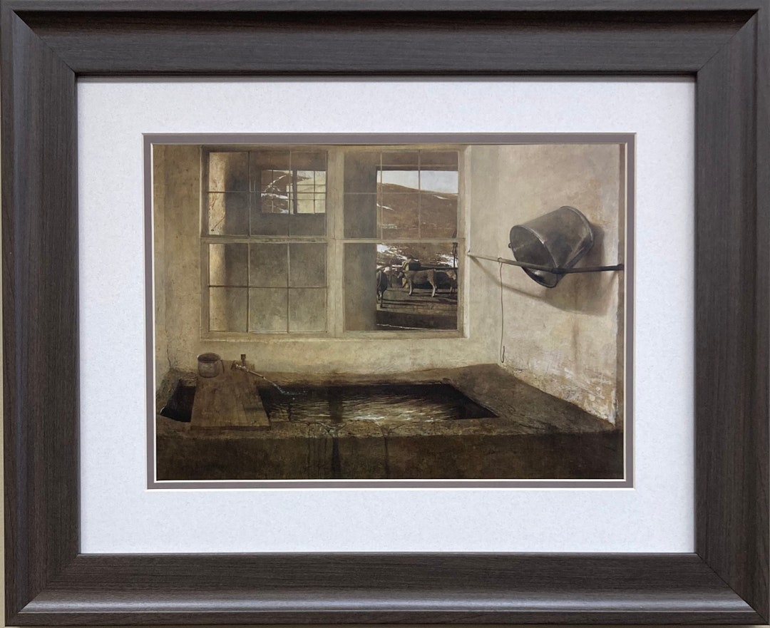 Andrew Wyeth "spring Fed '67" CUSTOM FRAMED Art Americana Rural Farm ...