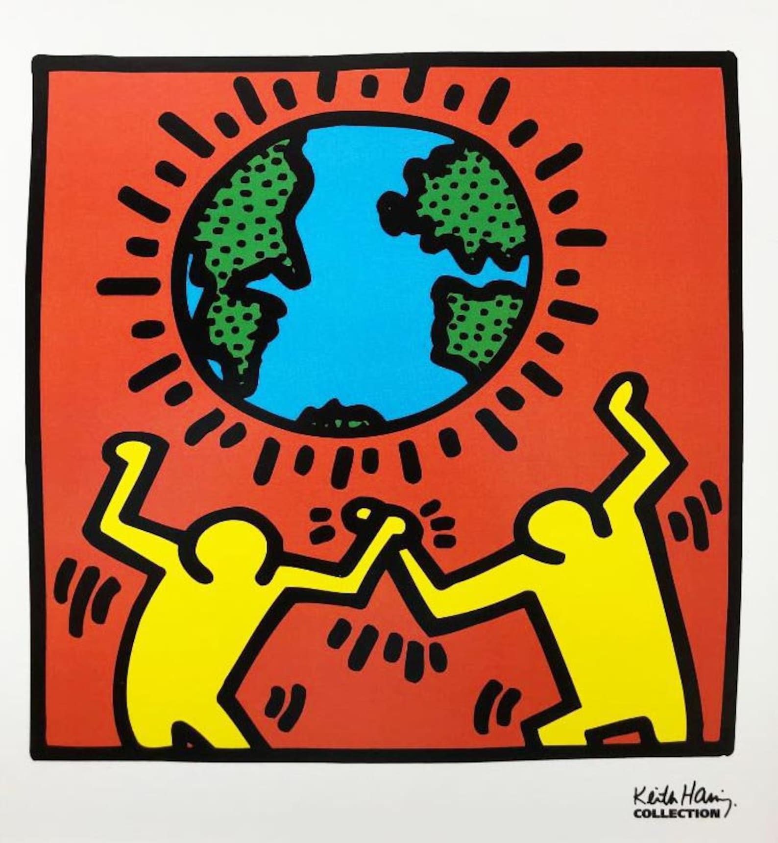 Keith Haring kh02 CUSTOM FRAMED Pop Art Litho - Etsy