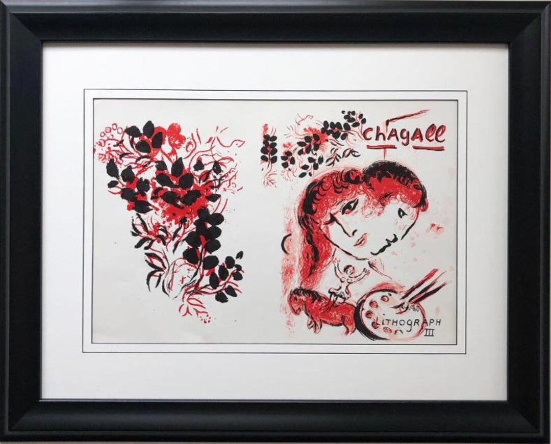 Marc Chagall "book Cover" Rare Custom Framed Art - Etsy