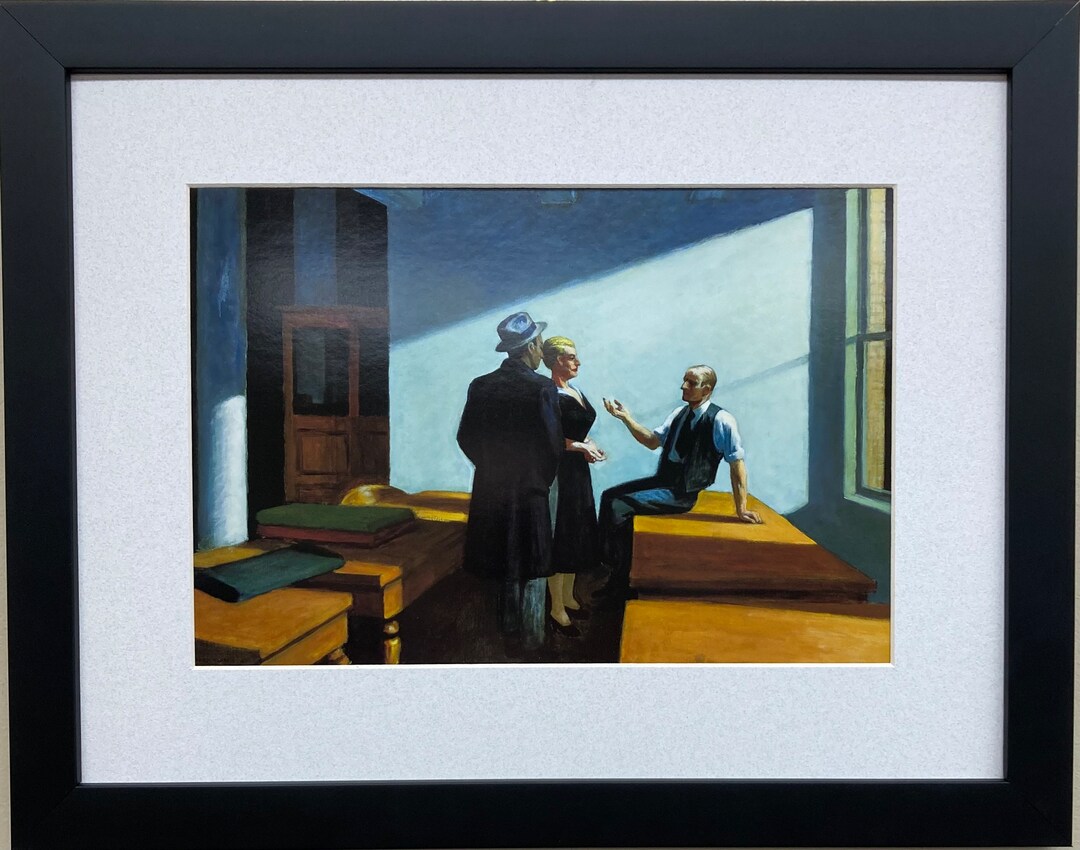 Edward Hopper "conference at Night 1949" Newly CUSTOM FRAMED Art ...