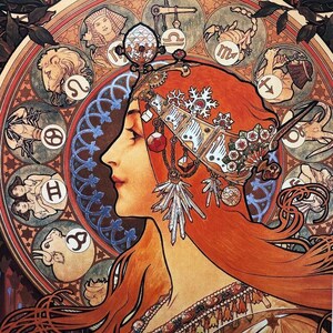 Alphonse Mucha "zodiac" 1896(detail) FRAMED ART - Etsy