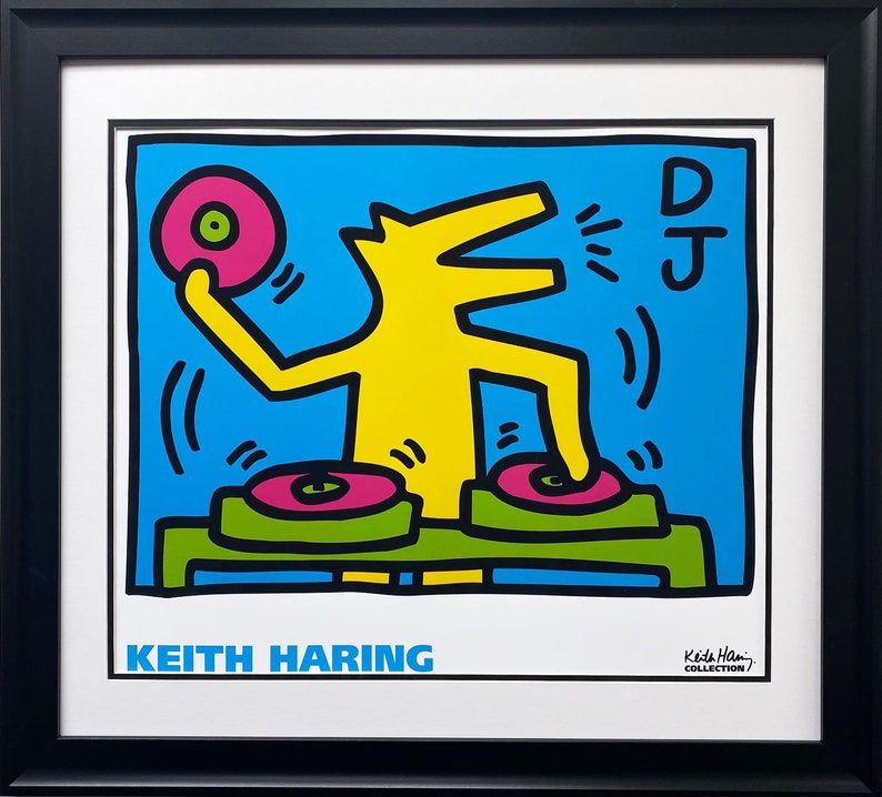 Keith Haring kh07 CUSTOM FRAMED Art Lithograph - Etsy